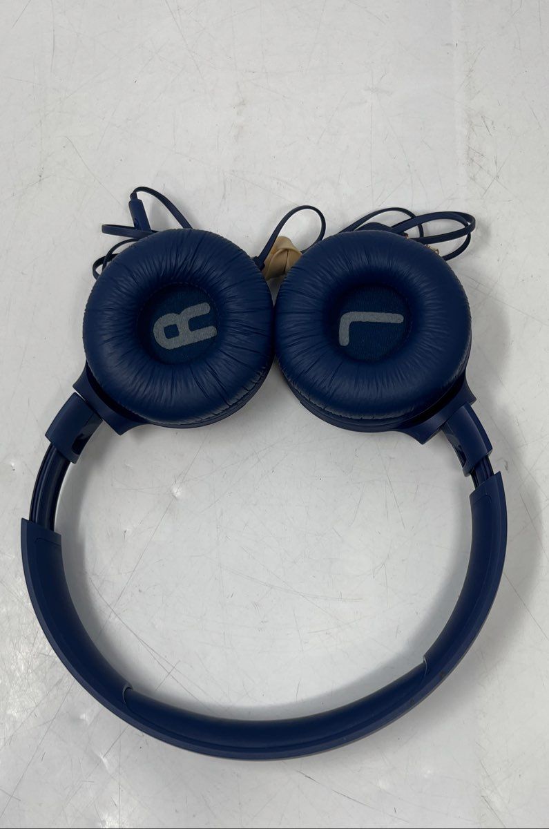 JBL Tune 500 Blue Wired Surround Sound Adjustable Headband Headphones ...