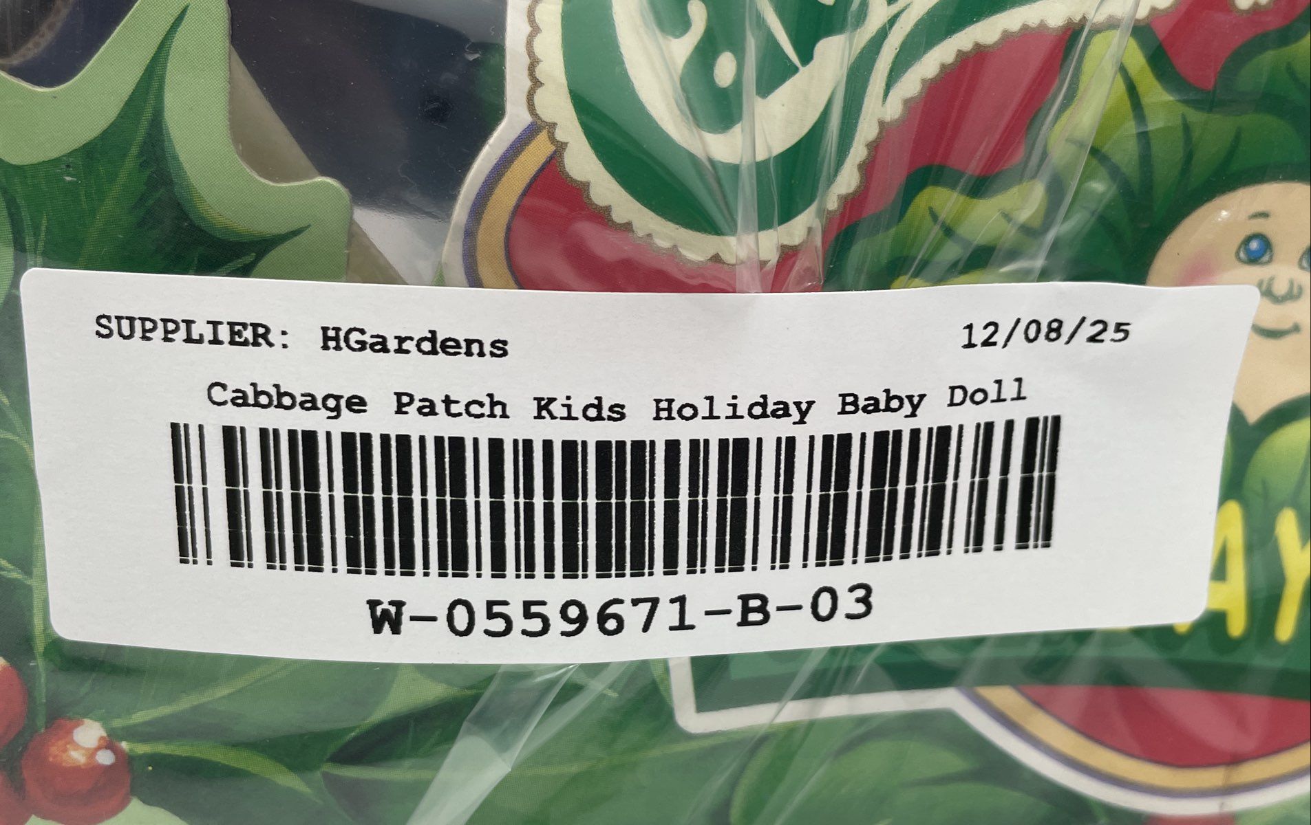 Mattel Cabbage Patch Kids Special Edition Holiday Plush Baby Doll With ...