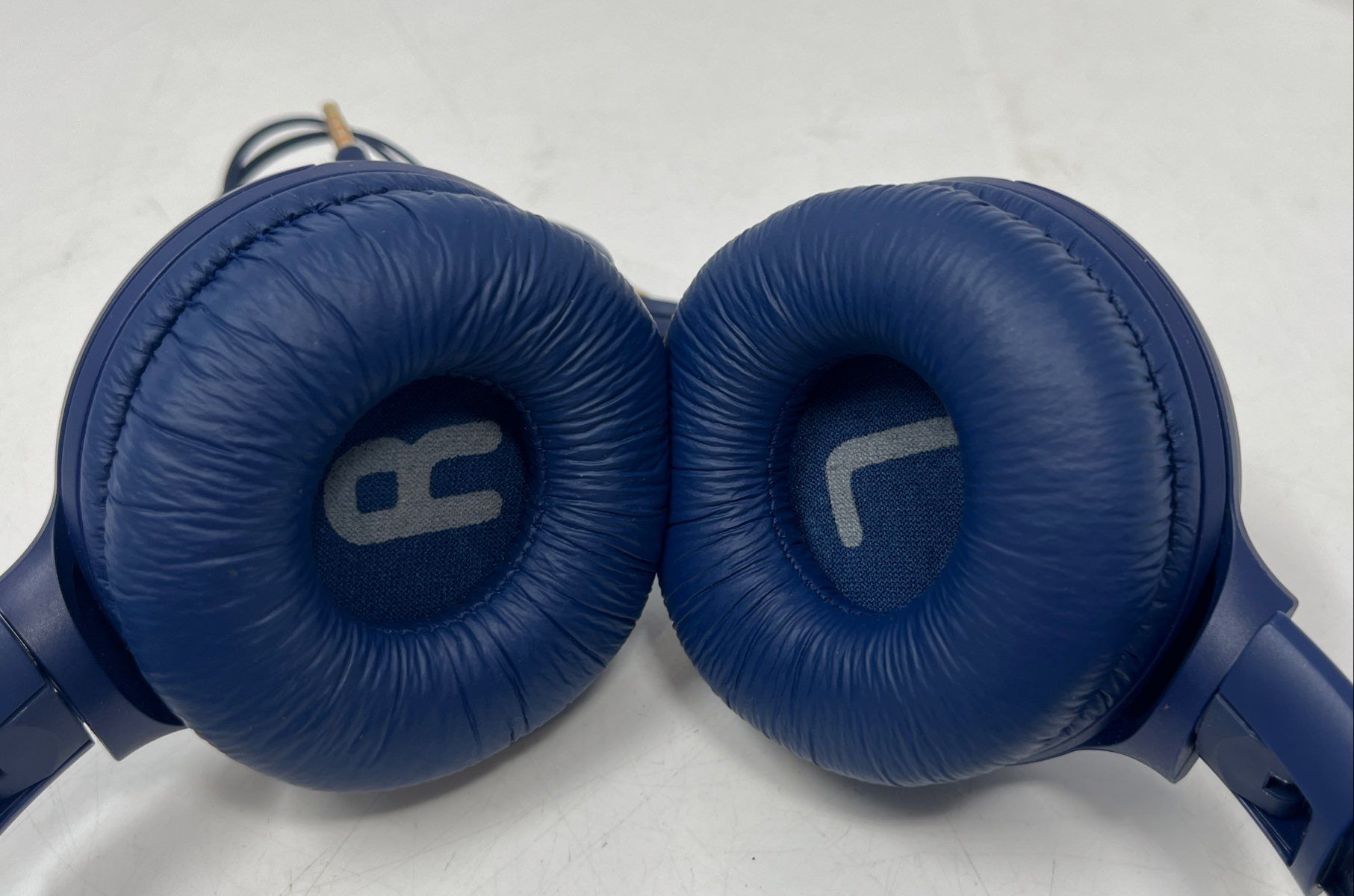 JBL Tune 500 Blue Wired Surround Sound Adjustable Headband Headphones ...