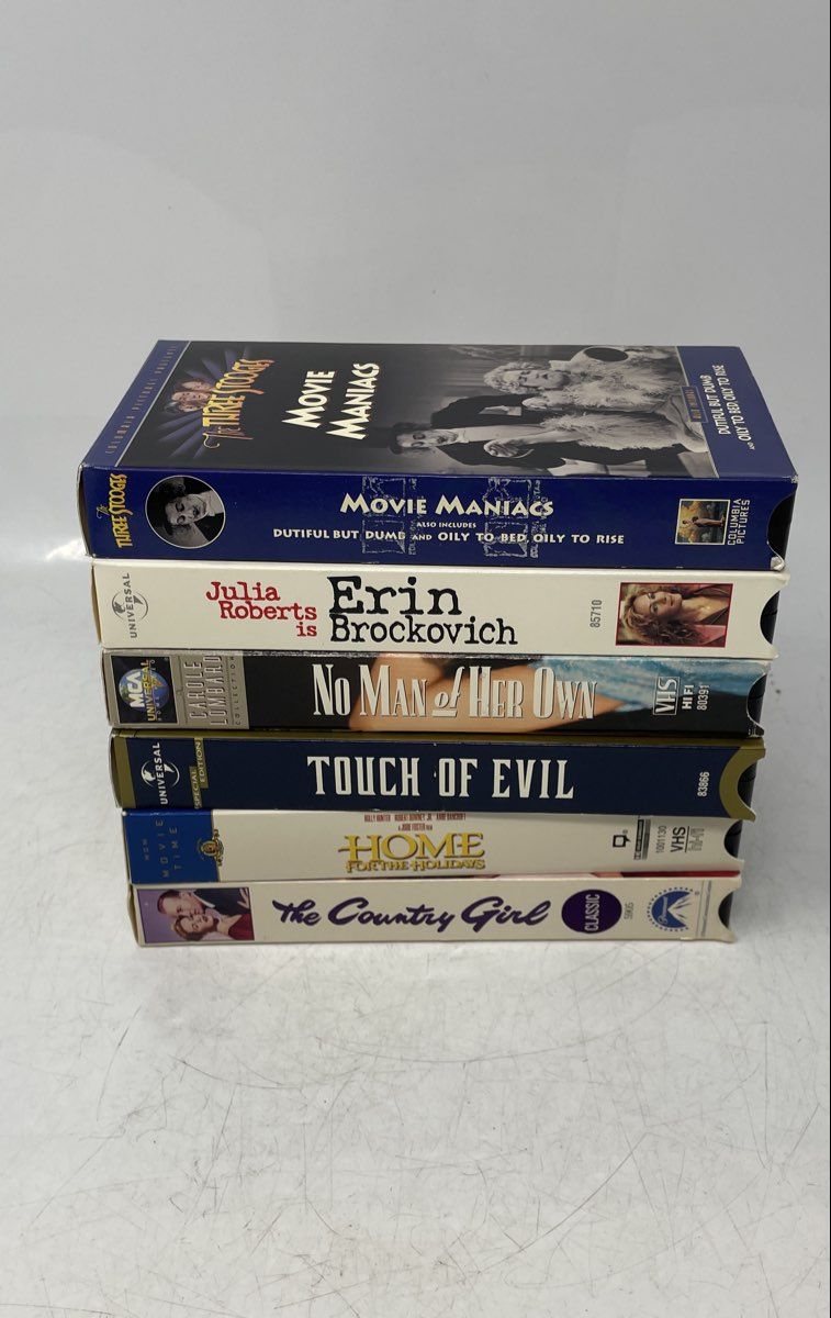 Set Of 6 Pcs Mixed Variety Multicolor Drama Comedy VHS Tapes Not Teste ...
