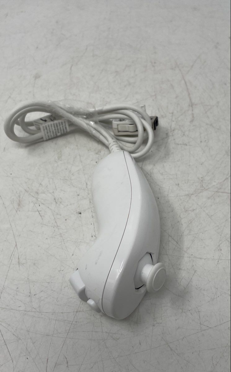Nintendo Wii Nunchuck White Simple Design Gaming Controller Not Tested ...