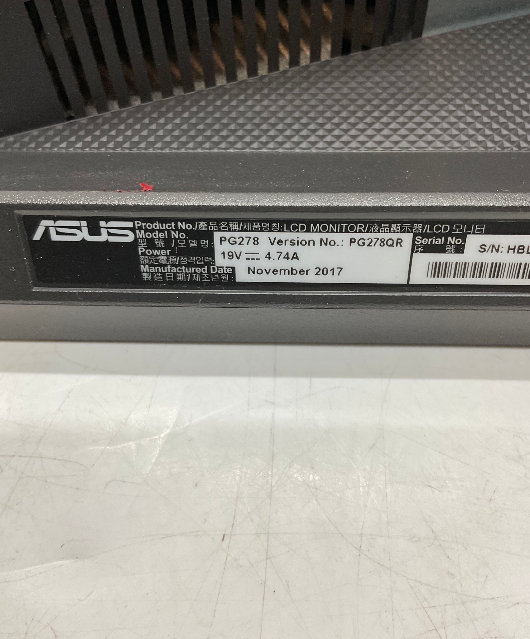 Asus ROG Swift PG278 Gray 27 inch Gaming Computer LCD Monitor Not Test ...