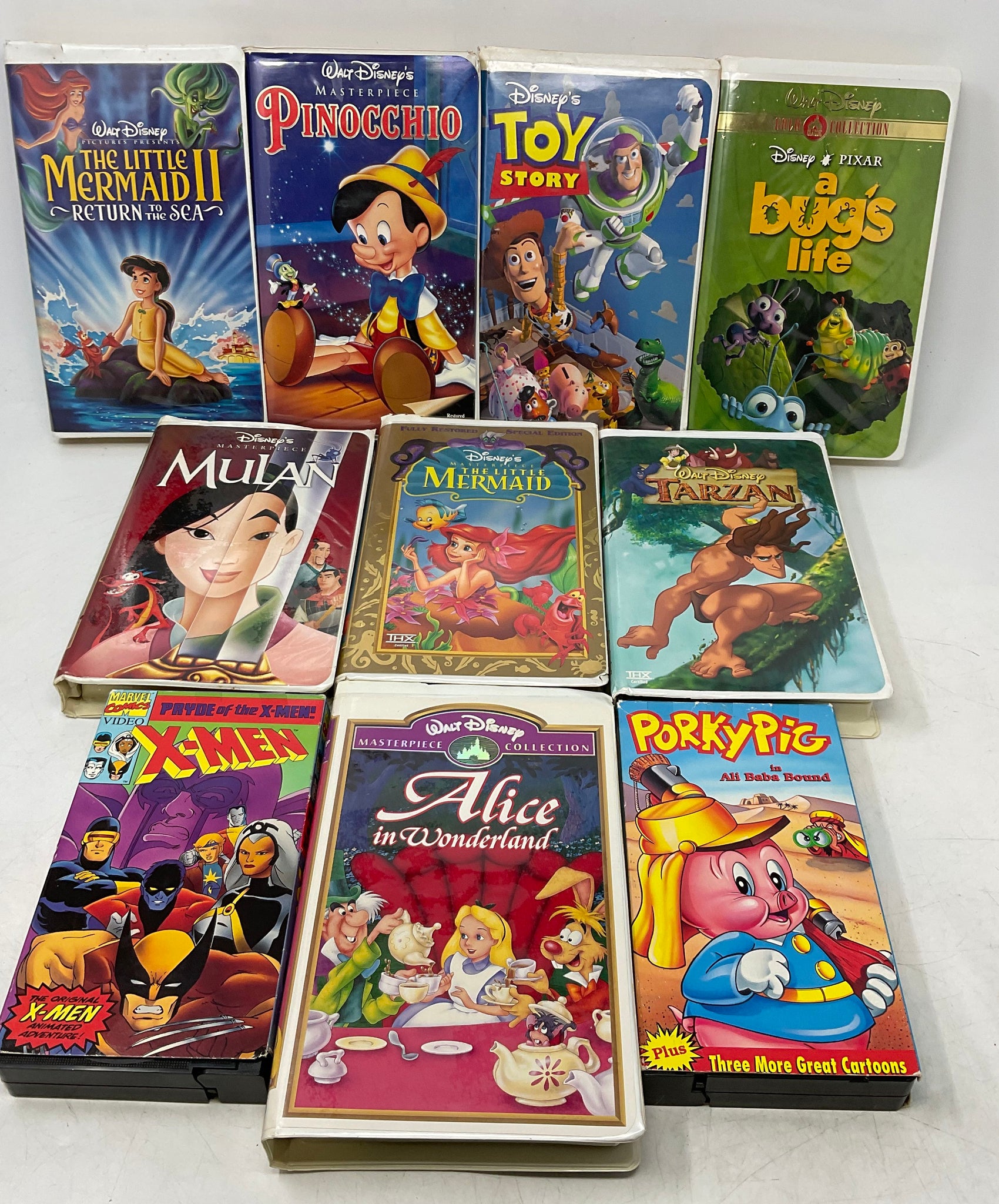 Assorted 10 Pcs Family & Friendly Cartoons Movies And Shows VHS Tapes ...