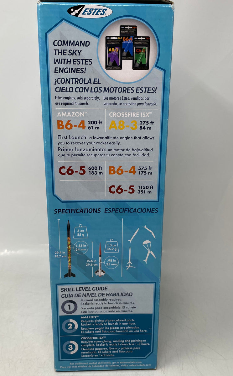 Estes Tandem-X Black And Red White Model Rocket Launch Set Pre-Owned ...